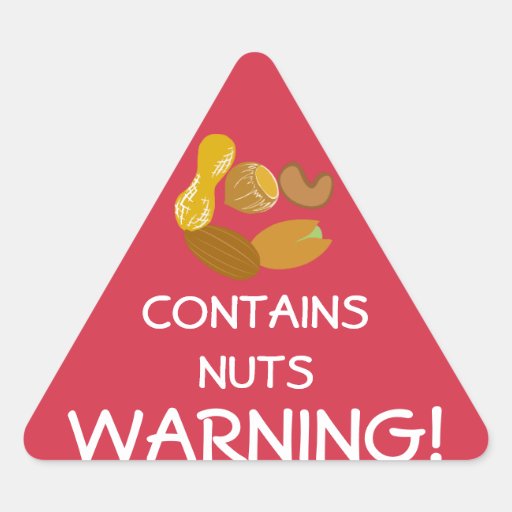 Contains Nuts Food Allergy Alert Stickers | Zazzle