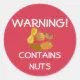 Contains Nuts Food Allergy Alert Stickers | Zazzle