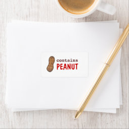 Contains Peanut Label | Zazzle