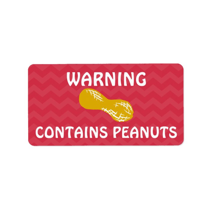 Contains Peanuts Food Allergy Alert Stickers | Zazzle.com