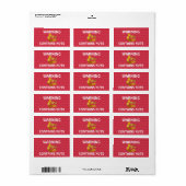 Contains Peanuts Nuts Food Allergy Alert Stickers | Zazzle