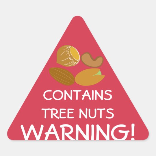 Contains Tree Nuts Food Allergy Alert Stickers | Zazzle.com