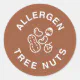 Contains Tree Nuts - Food Allergy Warning Classic Round Sticker | Zazzle