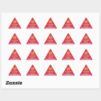 Contains Wheat Gluten Food Allergy Alert Stickers | Zazzle