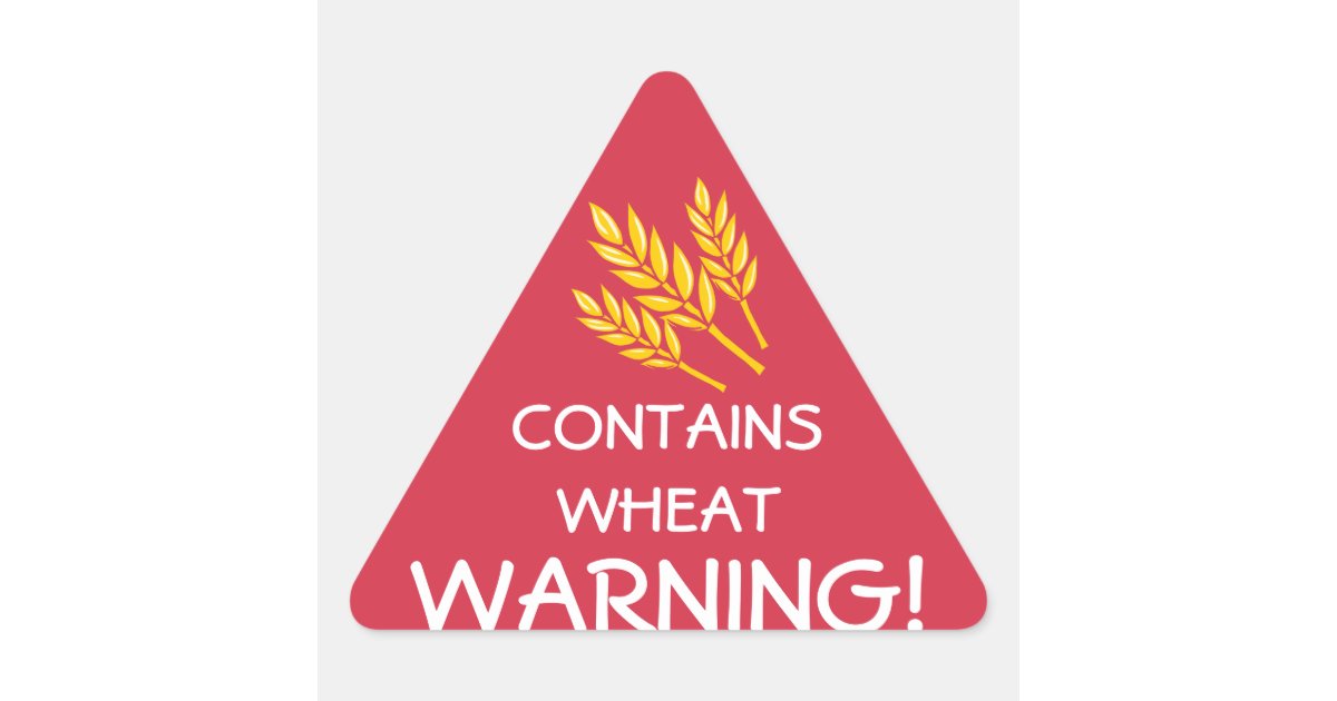Contains Wheat Gluten Food Allergy Alert Stickers | Zazzle