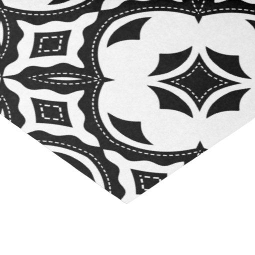Contemporary Aesthetic Black and White Pattern Tissue Paper | Zazzle