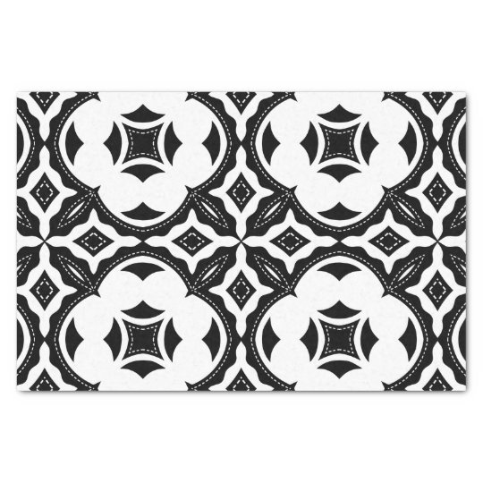 Contemporary Aesthetic Black and White Pattern Tissue Paper | Zazzle.com