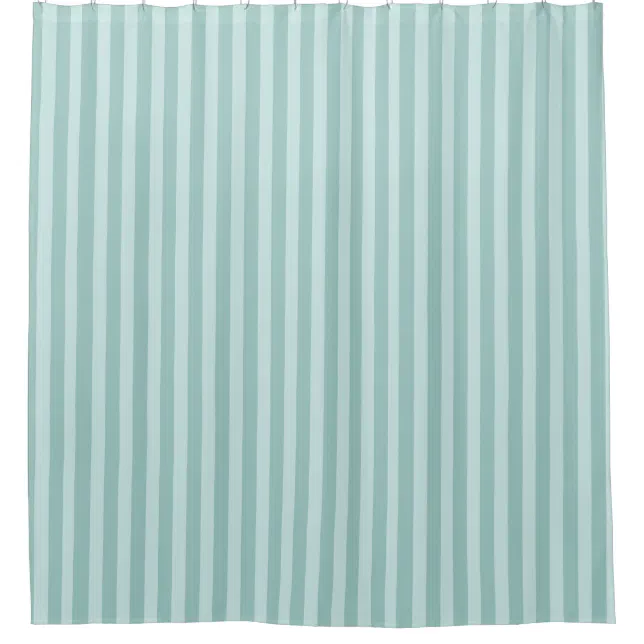Contemporary Aqua Striped Shower Curtain | Zazzle