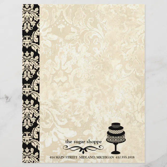 Contemporary Bakery Company Letterhead Template | Zazzle