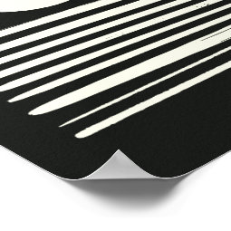 Contemporary Black and White Abstract Art Poster | Zazzle