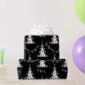 Contemporary Black and White Christmas Wrapping Paper | Zazzle
