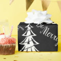Contemporary Black and White Christmas Wrapping Paper | Zazzle