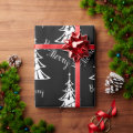 Contemporary Black and White Christmas Wrapping Paper | Zazzle