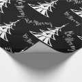 Contemporary Black and White Christmas Wrapping Paper | Zazzle