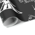 Contemporary Black and White Christmas Wrapping Paper | Zazzle