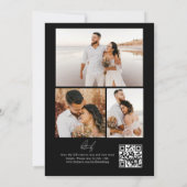 Contemporary Calligraphy Photo Collage QR Code In Invitation | Zazzle
