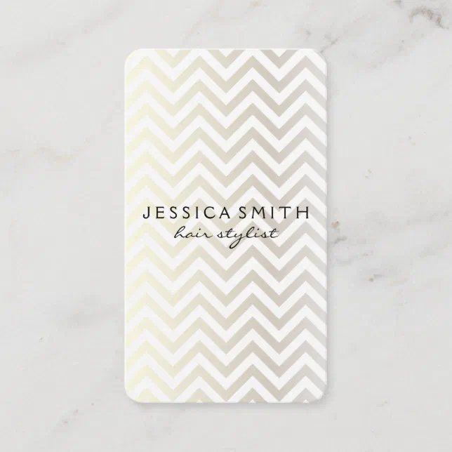 Contemporary Chevron Pattern Business Card | Zazzle