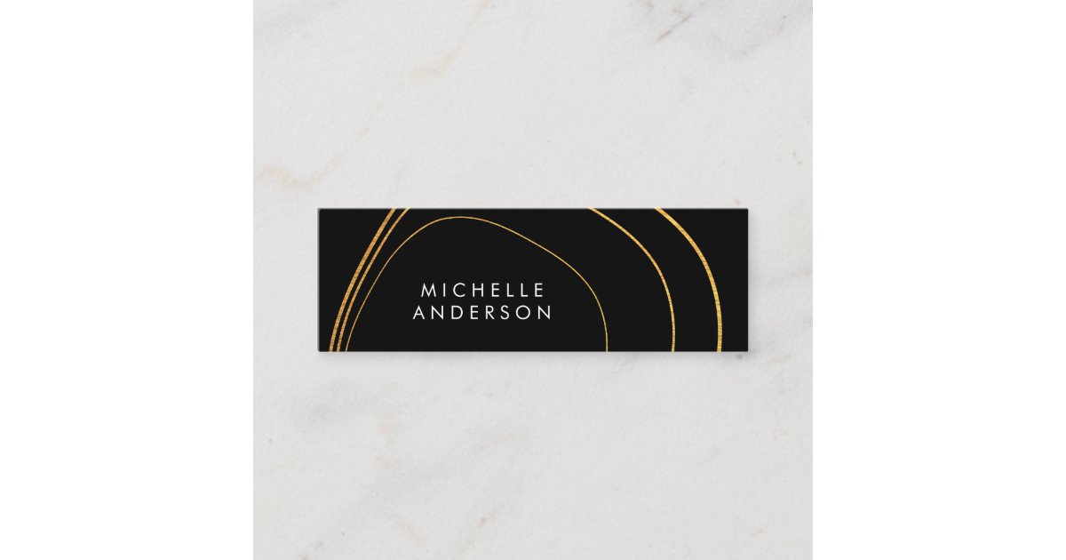 Contemporary Circular Pattern Mini Business Card | Zazzle