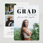 Contemporary Grad 5 Photo Collage Graduation Announcement | Zazzle