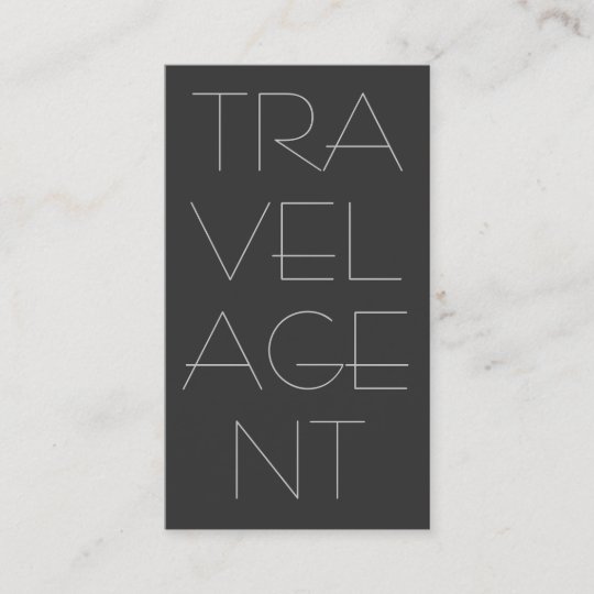 Contemporary Grey Travel Agent Business Card | Zazzle.com
