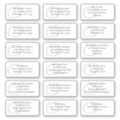 Contemporary Individual Guest Name Addresses Sticker | Zazzle