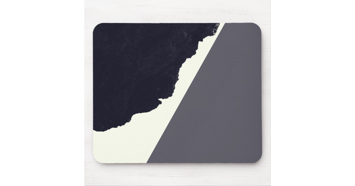 Contemporary Minimalistic Black and White Art Mouse Pad | Zazzle