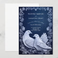 Contemporary Modern White Doves Wedding Invitation | Zazzle