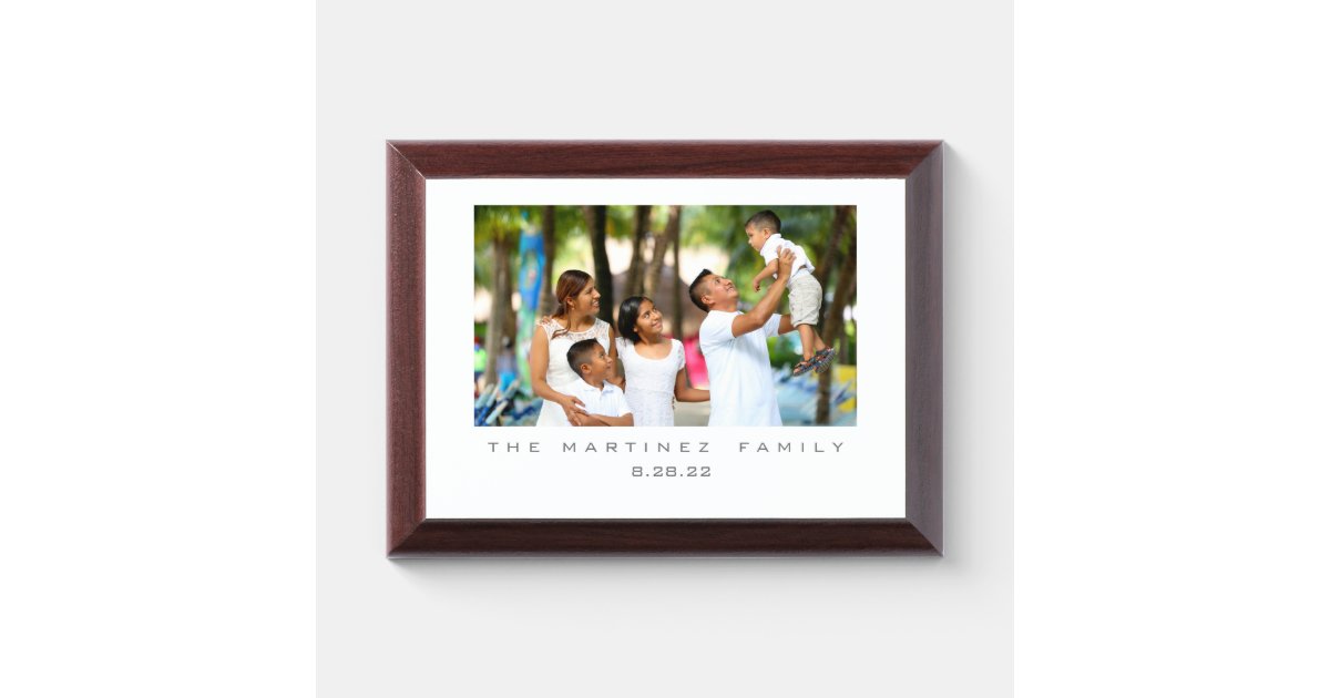 Contemporary Personal Family Photo Wall Plaque | Zazzle