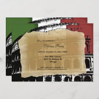 Contemporary Roman Coliseum Dinner Party Invite | Zazzle