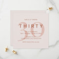 Contemporary Rose 30th Birthday Party Invitation | Zazzle