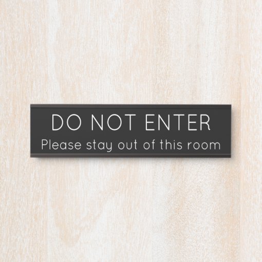 Contemporary, Sleek and Trendy "DO NOT ENTER" Door Sign | Zazzle
