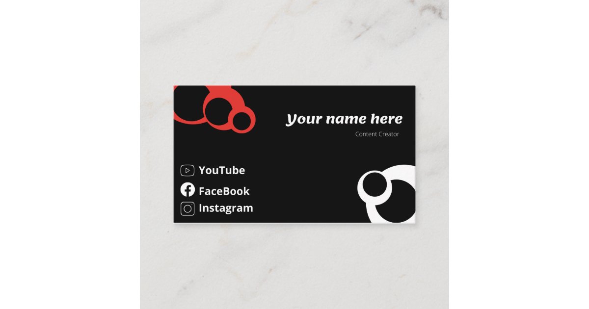 Content Creator Business Card | Zazzle