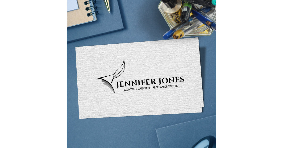 Content Creator - Copywriter - Freelance Writer Business Card | Zazzle