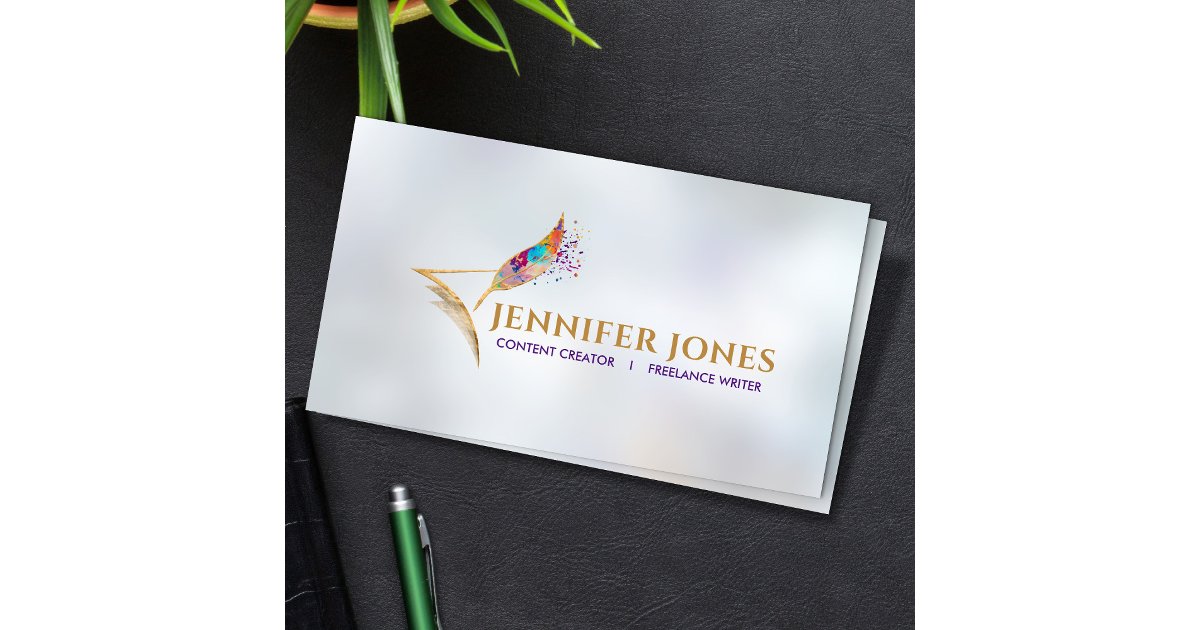 Content Creator - Copywriter - Freelance Writer Business Card | Zazzle