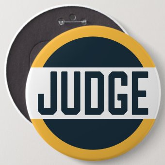 Contest Judge Badge Orange Button | Zazzle