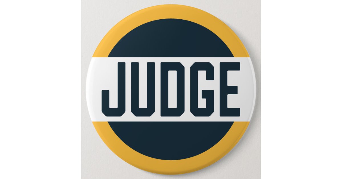 Contest Judge Badge Orange Button | Zazzle