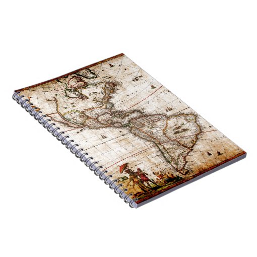 Continent of America Old Map Notebook | Zazzle