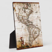 Continent of America Old Map Plaque | Zazzle
