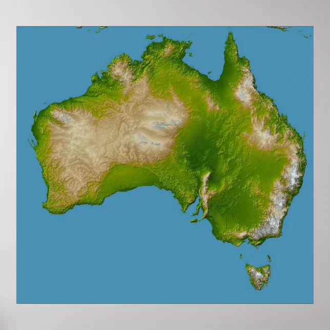 Continent of Australia Poster | Zazzle
