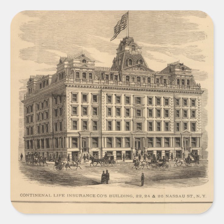 Continental Life Insurance Company Square Sticker | Zazzle