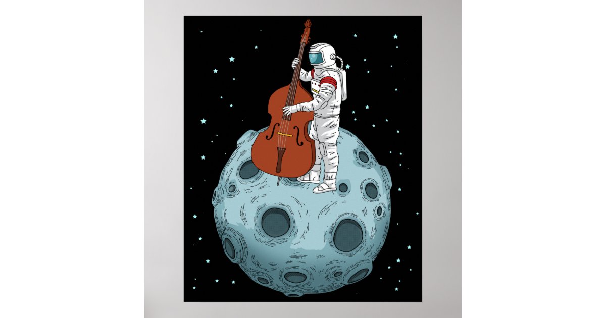 Contrabass Jazz Music Upright Bass Double Bass Poster | Zazzle