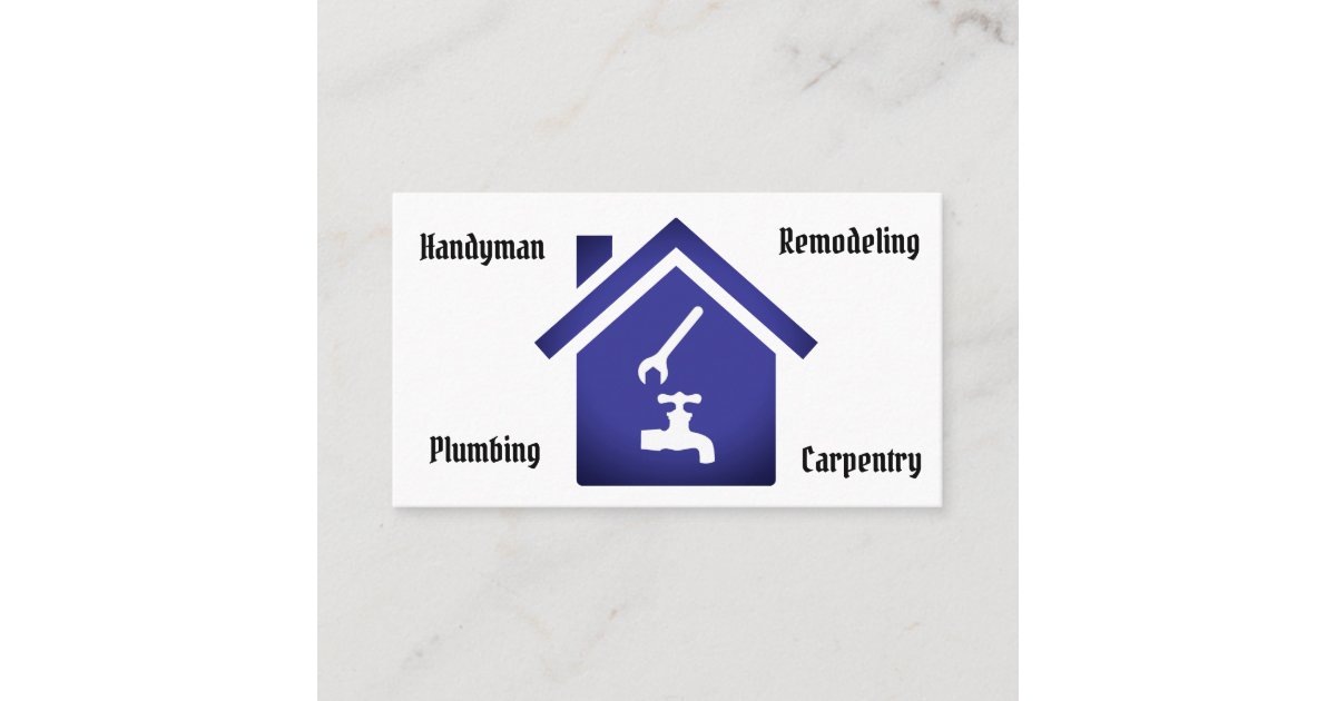 Contractor Business Card Template | Zazzle