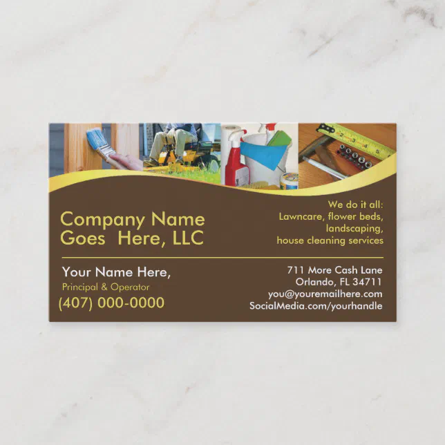 Contractor/Handy Man /Do It All / Business Card | Zazzle