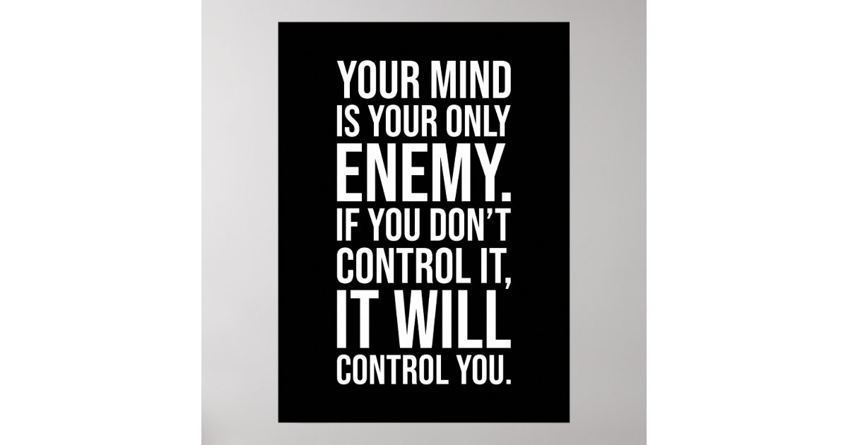 Control Your Mind - Success Motivational Poster | Zazzle
