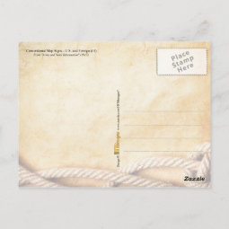 Conventional Signs Used on Military Maps #1 Postcard | Zazzle