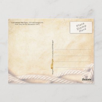 Conventional Signs Used on Military Maps #3 Postcard | Zazzle