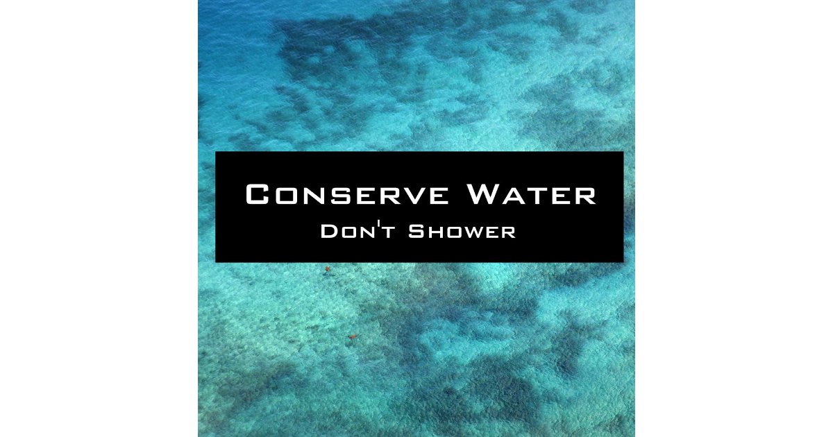 Converse Water, Don't Shower Bumper Sticker | Zazzle