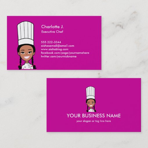 Cook Business Card - African Version | Zazzle