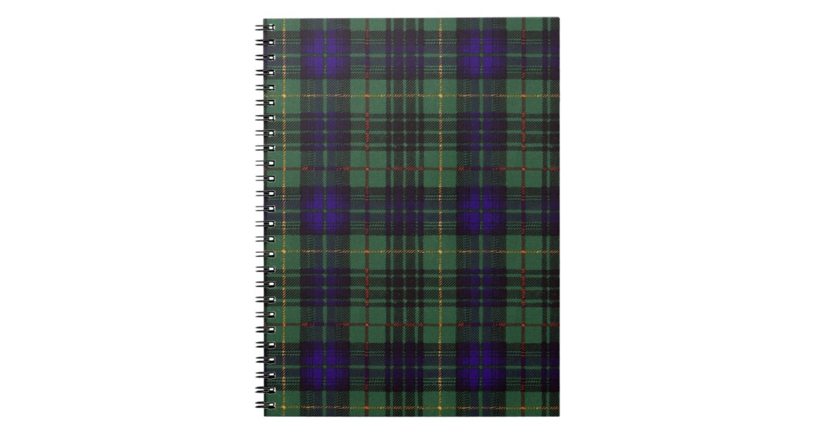 Cook clan Plaid Scottish kilt tartan Notebook | Zazzle