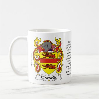 Cook Family Coat of Arms mug | Zazzle